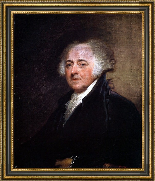 Gilbert Stuart John Adams Framed Premium Canvas Print, 20"x25 ...