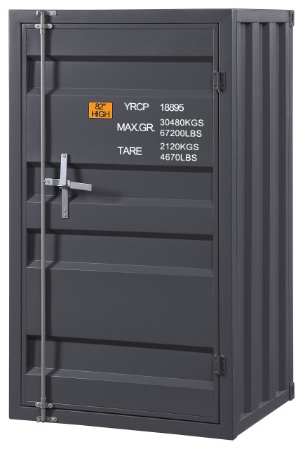 ACME Cargo Chest With 1 Door, Gunmetal - Industrial - Accent Chests And ...