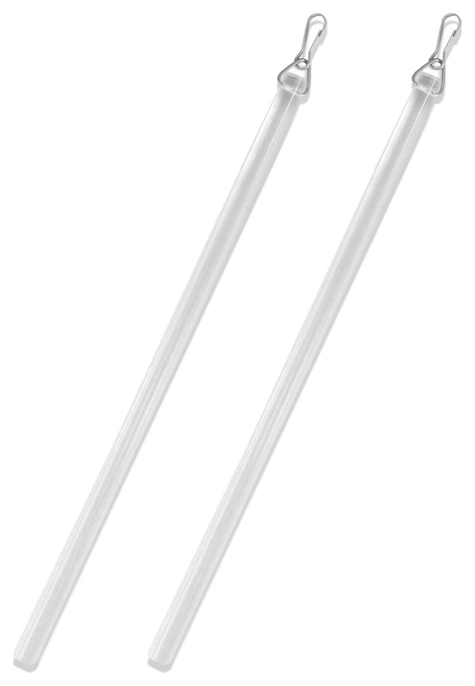 1/2" Smooth Clear PVC Baton With Metal Snap, Set of 2, 48 ...