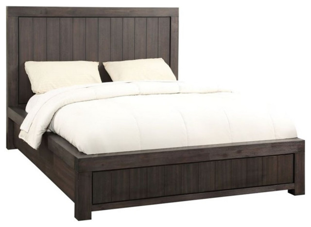 Modus Heath Full Panel Platform Bed in Distressed Basalt Gray ...