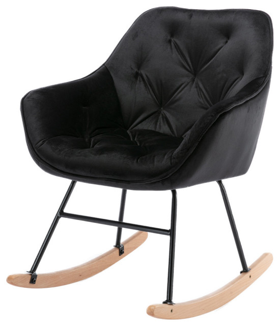 Living Room Comfortable Rocking Chair Accent Chair - Midcentury ...