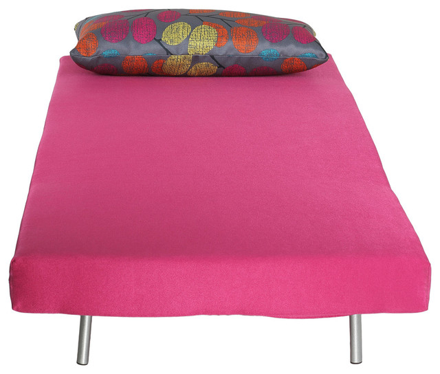 Savion Pink Convertible Accent Chair Bed - Transitional - Futons - by ...