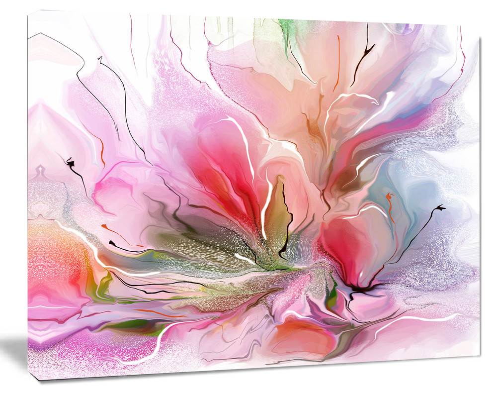 Designart - Lovely Painted Floral Design - Extra Large Floral Wall Art ...
