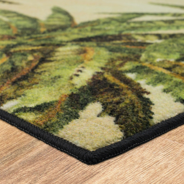 Mohawk Home Verde Palm Border Green 5' x 8' Area Rug, 8' x 10 ...