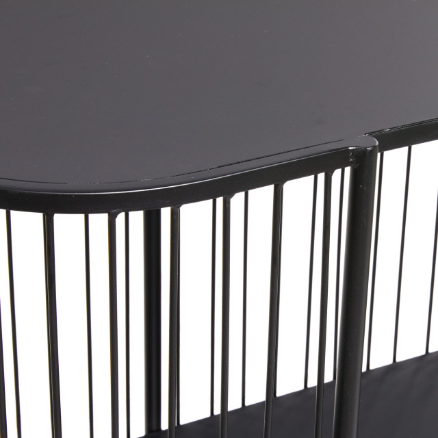 Contemporary Console Table, Minimalist Design With Wire Look Body & 3 ...