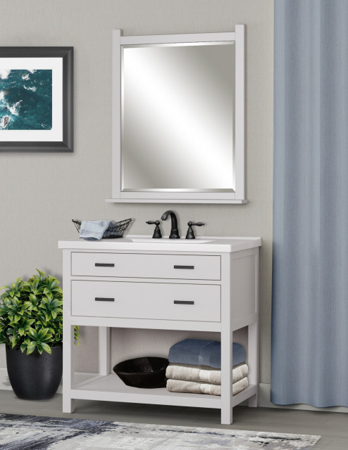 Luke 30" Framed Mirror - Transitional - Bathroom Mirrors - by Sagehill ...