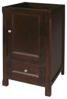 Ronbow Juliet Solid Wood 18" Vanity Cabinet Base, Vintage Walnut ...