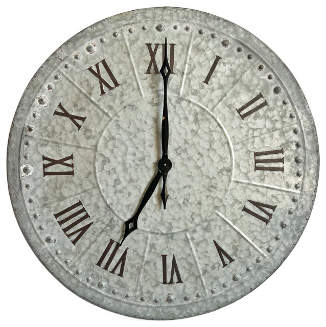 Vintage Style Galvanized Clock - Farmhouse - Wall Clocks - by Design ...