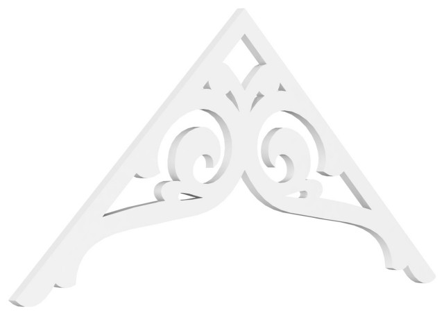 60"Wx10"Hx1"P, 4/12 Pitch Artisan Architectural Grade PVC Gable ...