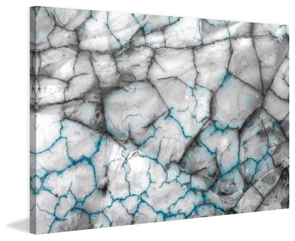 "Blue Veins" Painting Print on Canvas, 30"x45" - Contemporary - Prints ...