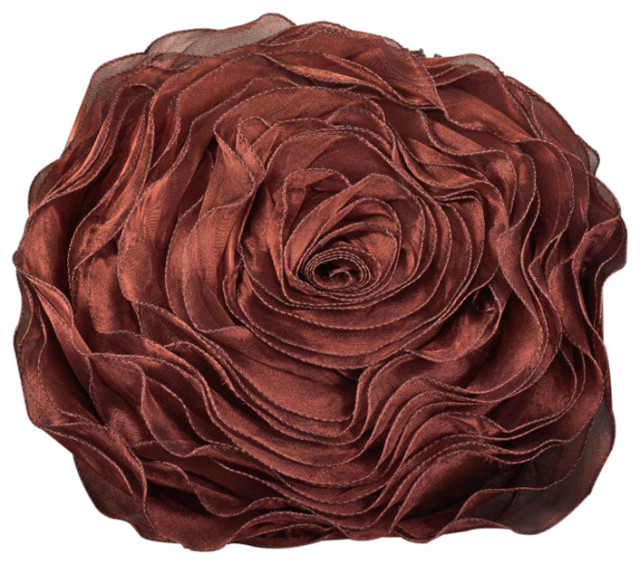 Rose Design Throw Pillow, 16" - Contemporary - Decorative Pillows - by ...