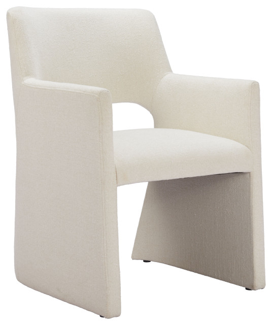 Minet Dining Chair Linen White - Transitional - Dining Chairs - by Zuo ...