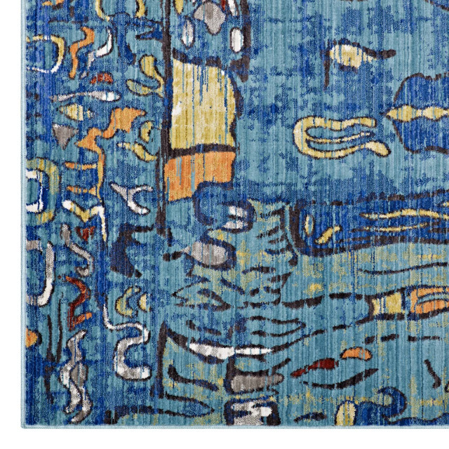 Multicolored Yaretzi Distressed Southwestern Aztec 4x6 Area Rug ...