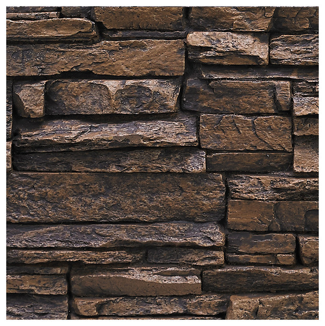 Deep Stacked Stone Design Wall Panel, SAMPLE-Aspen - Traditional - Wall ...