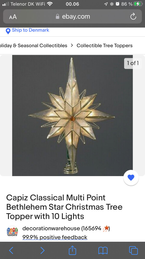 Capiz Multipoint Bethlehem Tree Topper