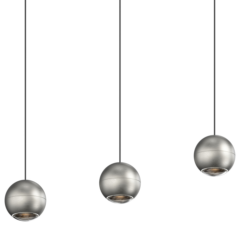 Hemisphere 3-Light Linear Pendant - Contemporary - Pendant Lighting ...