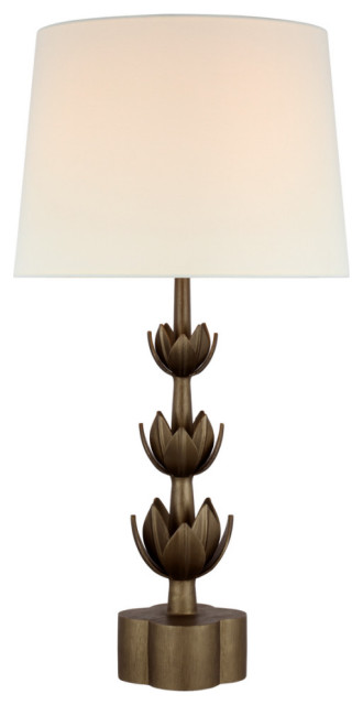 Alberto Large Triple Table Lamp With Linen Shade - Contemporary - Table ...