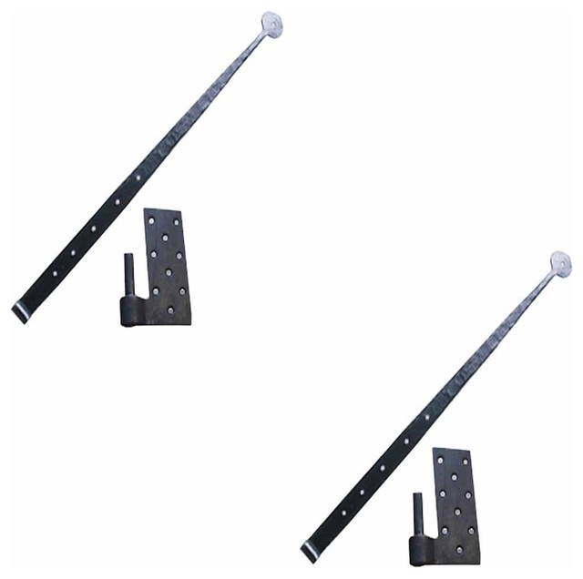 Black Lift Off Pintle Hinge 24" L Wrought Iron Pintle Bean Hinge Pack ...