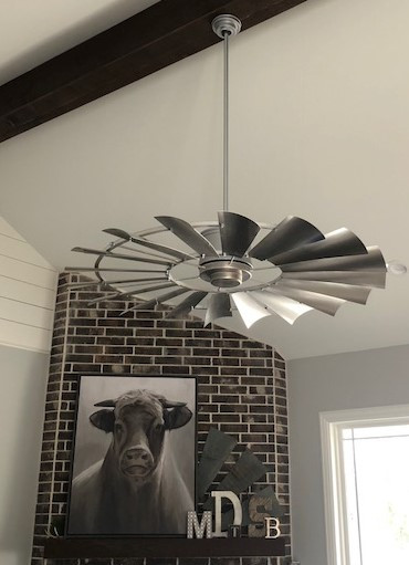 96 Inch Windmill Ceiling Fan Galvanized Silver| The American Fan ...