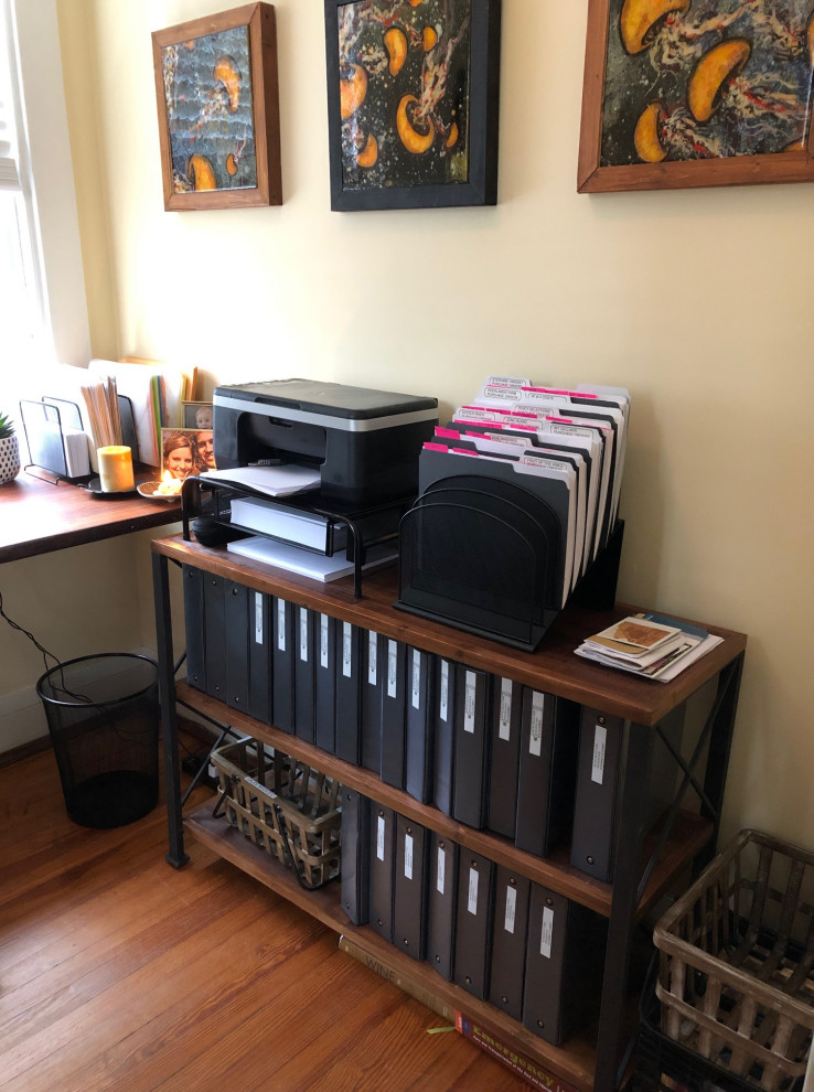 Small Home Office with Custom Cherry Desk - Home Office - Other - by ...