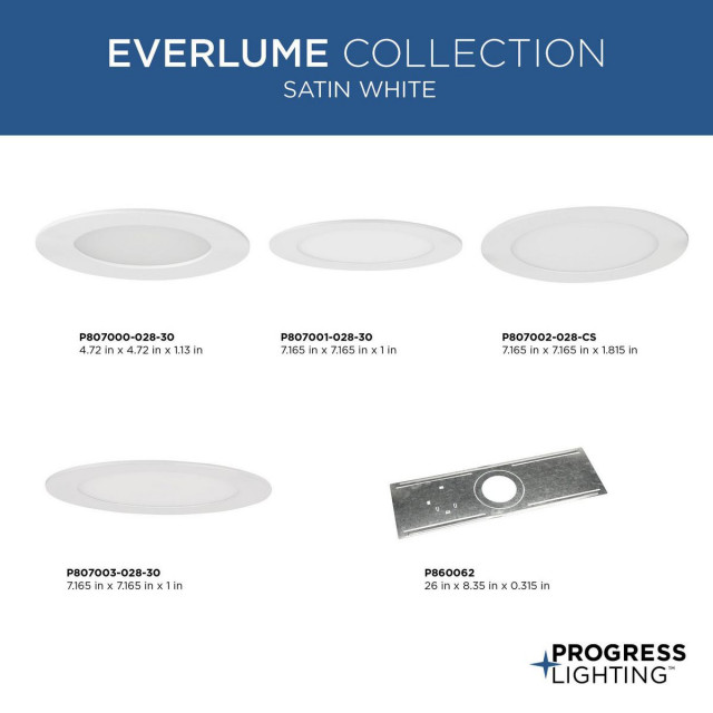 Everlume Collection 6" Satin White LED Low Profile Canless Recessed ...
