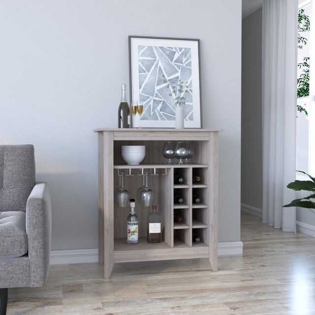 Bar Cabinet Castle, Living Room, Light Gray - Transitional - Wine And ...