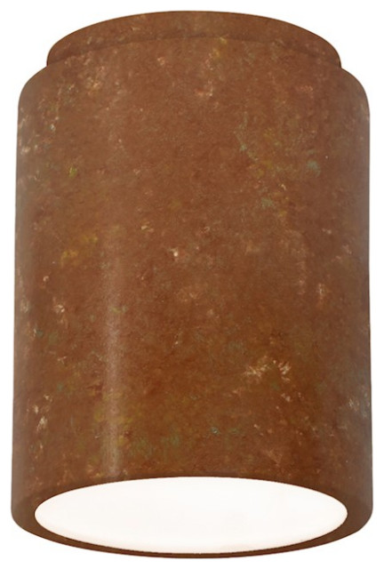 Justice Radiance 7" Outdoor Flush Mount, LED, Rust Patina ...