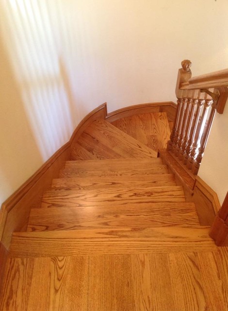 Northern Red Oak Golden Oak Stain - Staircase - San Francisco - by ...