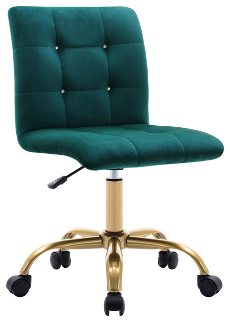 Rhinestone Square Tufted Desk Chair - Contemporary - Office Chairs - by ...