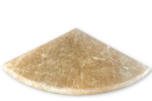 8" Marble Corner Shower Shelf - Traditional - Bathroom Shelves - by ...