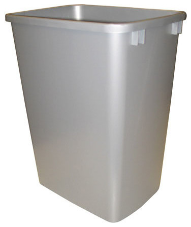 Rev-A-Shelf Replacement Waste Bin, Silver, 35qt - Modern - Trash Cans ...