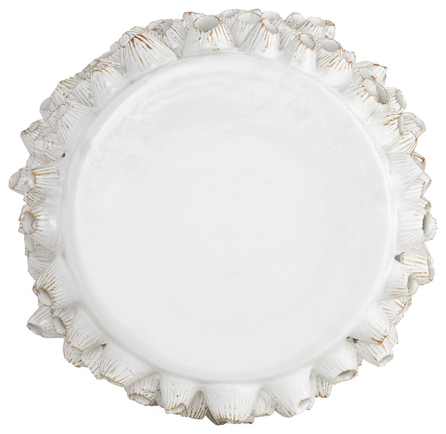 Barnacle White Accent Table - Beach Style - Side Tables And End Tables ...