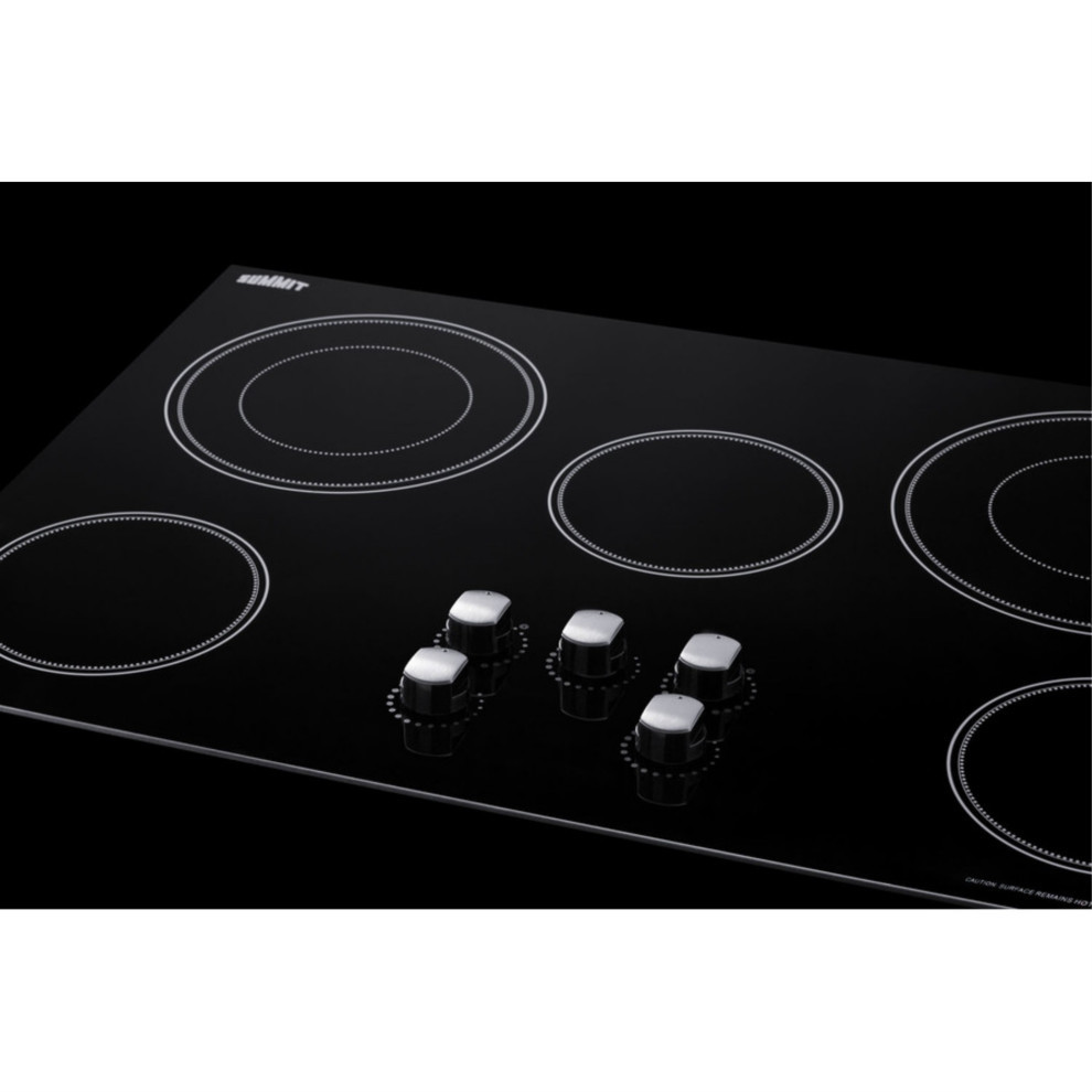36" Wide 208-240V 5-Burner Radiant Cooktop - Contemporary - Cooktops ...