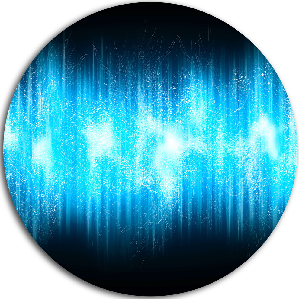 Blue Ice Flame Abstract, Digital Art Disc Metal Artwork, Disc of 38 ...