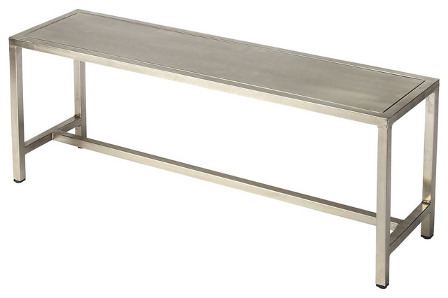 Butler Tribeca Iron Bench - Contemporary - Accent And Storage Benches ...
