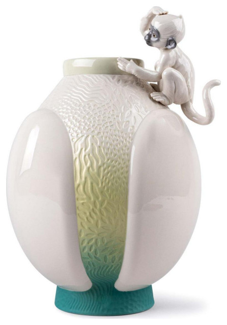 Lladro Monkey Vase 01009499 - Contemporary - Vases - by Biggs Ltd. | Houzz