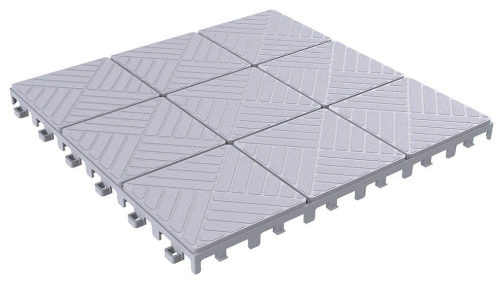 6-Pack Polypropylene Interlocking Patio Tiles Weather-Resistant Outdoor ...
