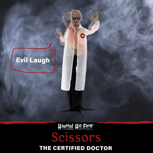 Doctor Scissors 5.4' Animatronic Doctor, Indoor/Covered Outdoor ...