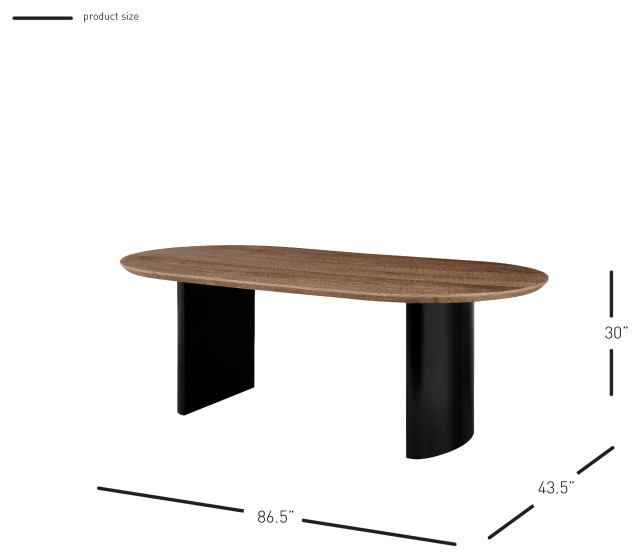 Conway 86.5" Oval Dining Table - Industrial - Dining Tables - by New ...