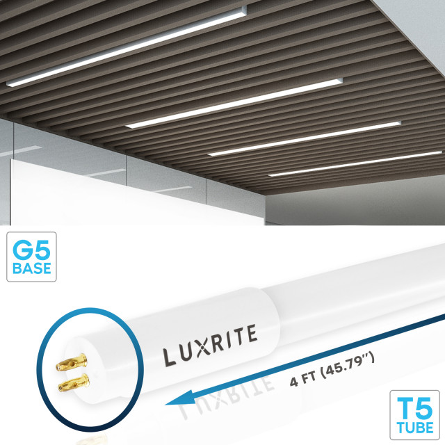 Luxrite 30-Pack 4FT T5 LED Tube Light 24W 4CCT Ballast Bypass 3200LM ...
