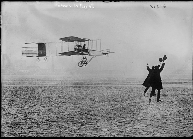 Farman Flying Machine, in Fight Print, 20" x 30" - Contemporary ...
