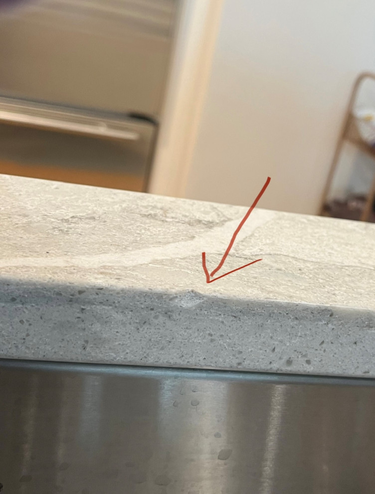 Repairing a chip on the edge of quartz countertop? | Houzz Forum