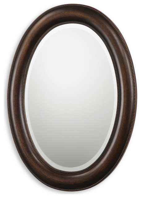 29" Farmhouse Bronze Oval Mirror - Traditional - Wall Mirrors - by GwG ...