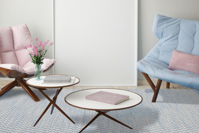 Amer Rugs Loft LOF-9 Blue Blue Flat-weave Area Rugs, 3'x5' Rectangle ...