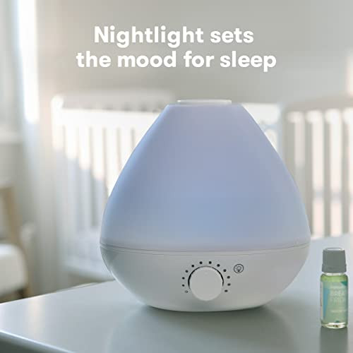 3-in-1 Humidifier With Diffuser and Nightlight, White., 0.5 Gallon Tank ...