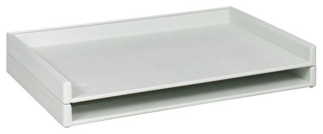 Scranton & Co Giant Stack Tray for 24" x 36" Documents in White (Set of ...