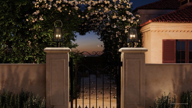 Luxury Vintage Outdoor Post/Pier Light, Vicenza Series, Olde Bronze ...