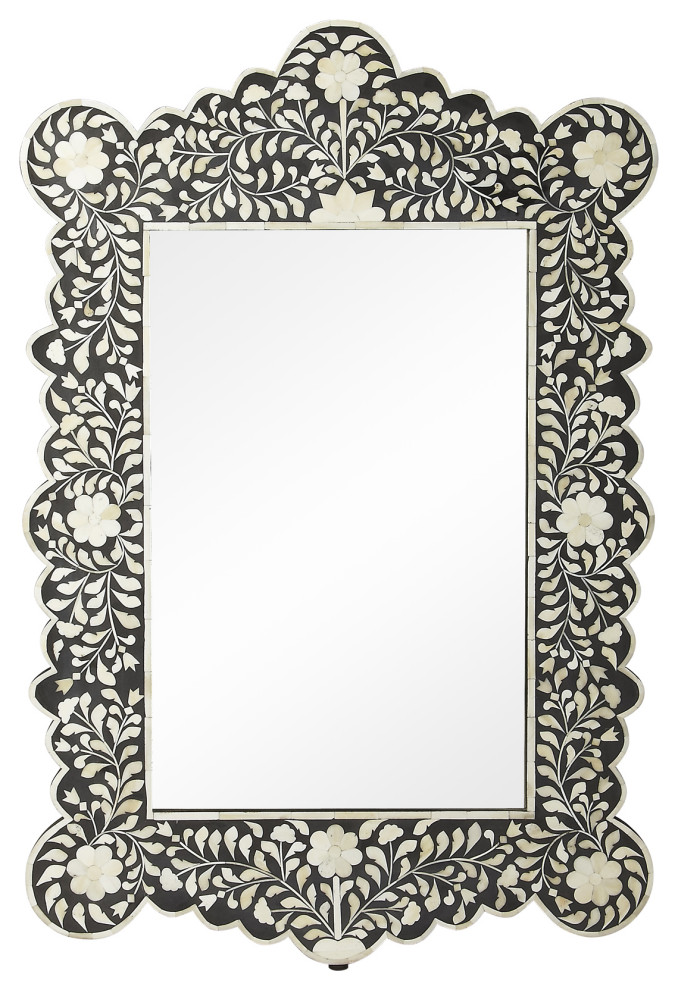 Butler Vivienne Arched Bone Inlay Wall Mirror - Mediterranean - Wall ...