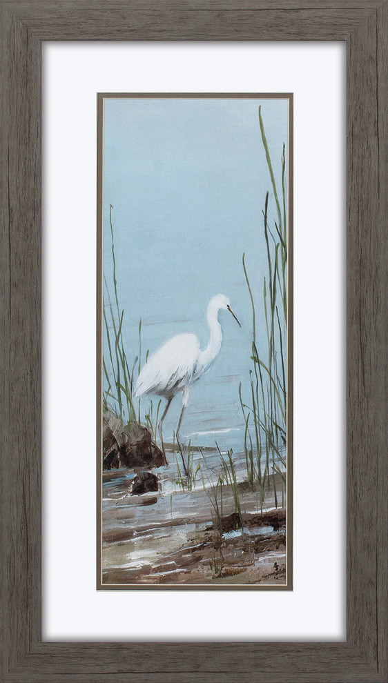 Island Egret Wall Art, 2-Piece Set - Beach Style - Prints And Posters ...