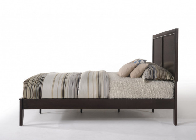 Queen Espresso Bed - Transitional - Platform Beds - by HomeRoots | Houzz